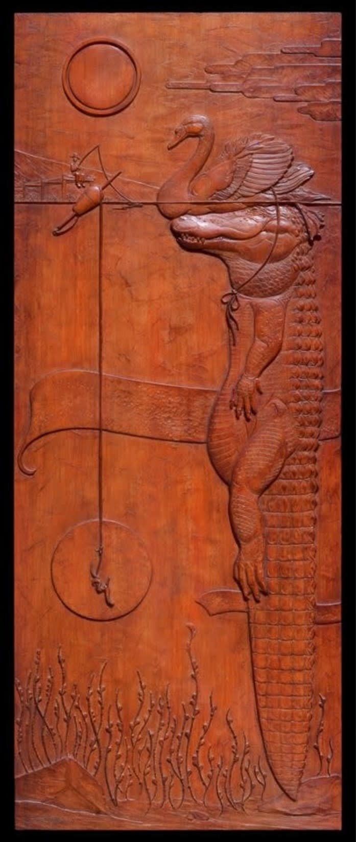 The Swan and the Alligator | J.D. Welsh | low relief bronze | Edition ...